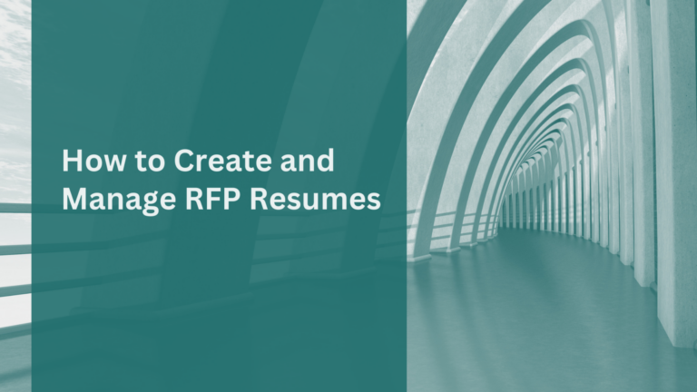 RFP Resumes: Create Fast and Flawless Employee Bios for Proposals ...